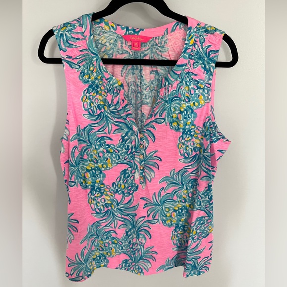 Lilly Pulitzer | Tops | Euc Lilly Pulitzer Xl Essie Top In Unknown ...